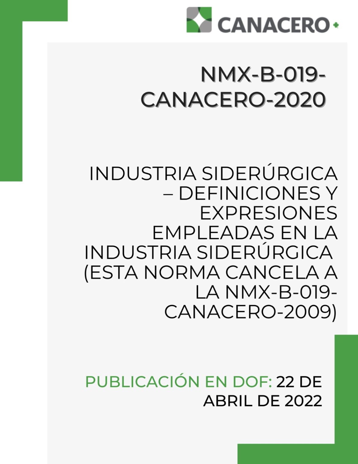 NMX-B-019-CANACERO-2020 - Comenor